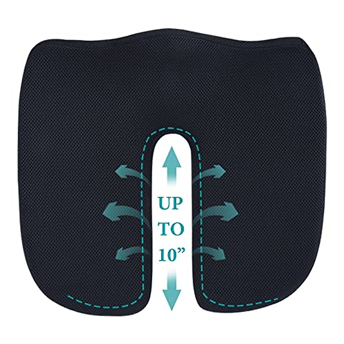 Upgraded Seat Cushion Pillow for Tailbone Pain Relief -Longer U-Cutout,Memory Foam Coccyx Seat Cushion for Office Chair,Car Seat Cushion,Computer Desk Sciatica & Back Pain Relief Pad