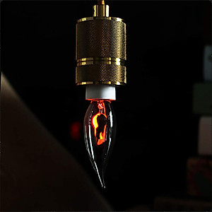 MaoTopCom 12 Pack Flicker Flame Light Bulbs, Crystal Clear, E12 Candelabra Base Replacement Bulbs for Electric Window Candles, Indoor/Outdoor String Lights, 3 Watt, 110 Volts