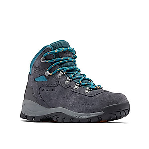 Columbia Women's Newton Ridge Plus Waterproof Amped, Shark/River Blue, 8.5