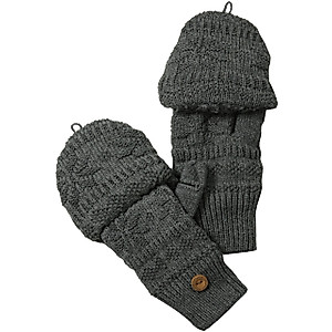 Muk Luks Men's Flip Mitten Fairley, Grey Fairlisle, One Size