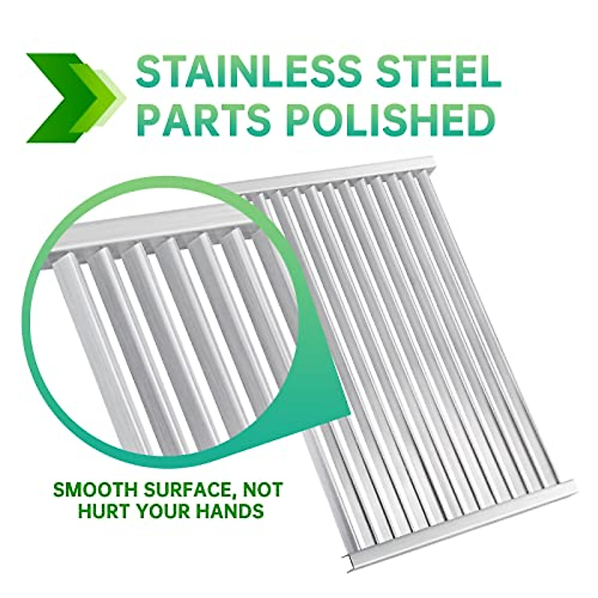 Folocy Grill Grates Replacement for Weber Spirit Grill Grates Grill Parts, for Weber Spirit E-310, E-320, S-310, S-320, Weber Genesis Silver B/C, Genesis Gold B/C, Genesis Platinum B/C, Genesis 1000