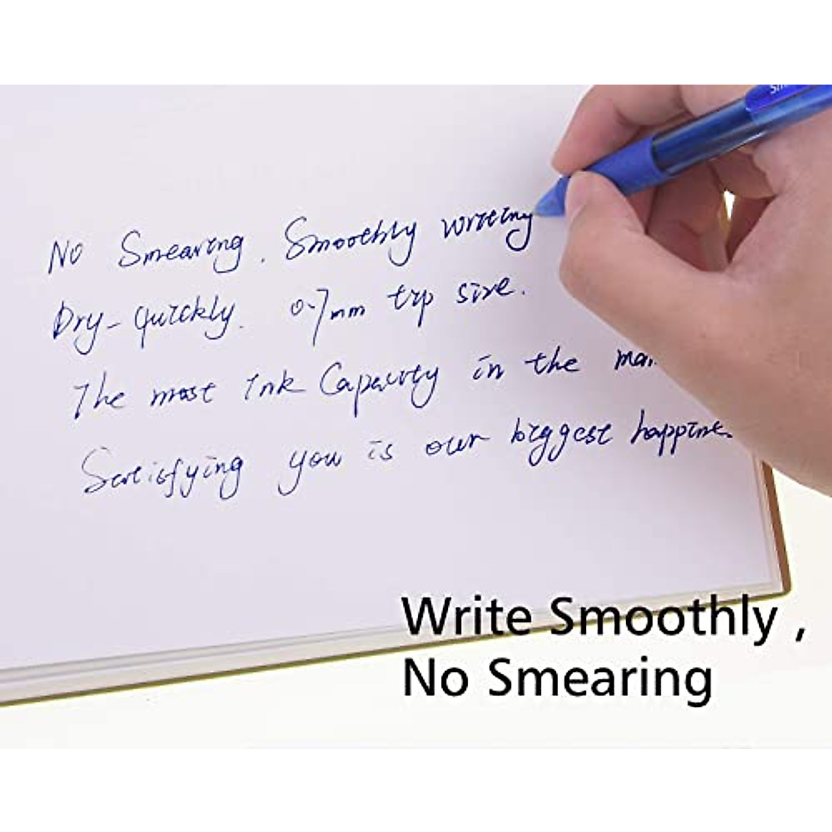 Smart Color Art 40 Pack Blue Gel Pens, Retractable Medium Point Gel Ink Pens Smooth Writing for School Office Home, Comfort Grip(20 Pens with 20 Refills)