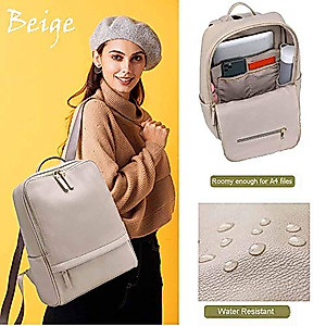 PAOIXEEL Lightweight Soft PU Leather Fashion Backpack Purse for Women, Anti-theft Travel Bag