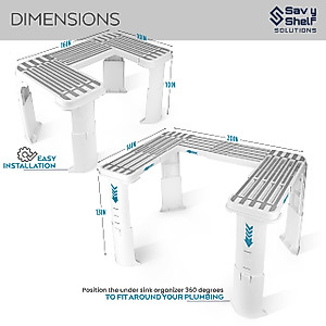 Spicy Shelf Expandable Under Sink Organizer and Storage I Bathroom Under the Sink Organizer Kitchen Under Sink Shelf I Cleaning Supplies Organizer Under Sink Storage I EXPANDABLE HEIGHT DEPTH & WIDTH
