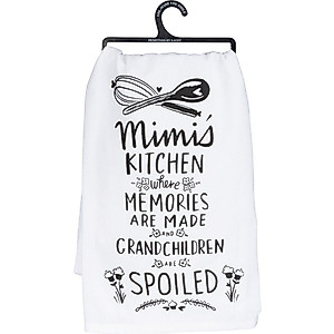 18TH STREET GIFTS Mimi Gift Set - Mimi Dish Towels and Sign for Grandma - Grandma Gifts from Grandchildren or First Time Grandma Gifts