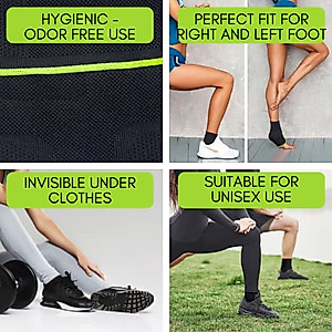 ikido Ankle Brace Compression Sleeve, Ankle Support Socks for Work, Gym, Sports, Plantar Fasciitis Foot Comfort Sleeve (1, Medium)