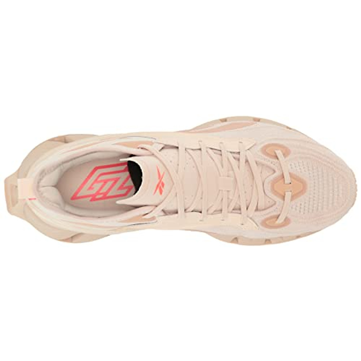 Reebok Women's Zig Kinetica 3.0 Sneaker, Soft Ecru/Neon Cherry, 8.5