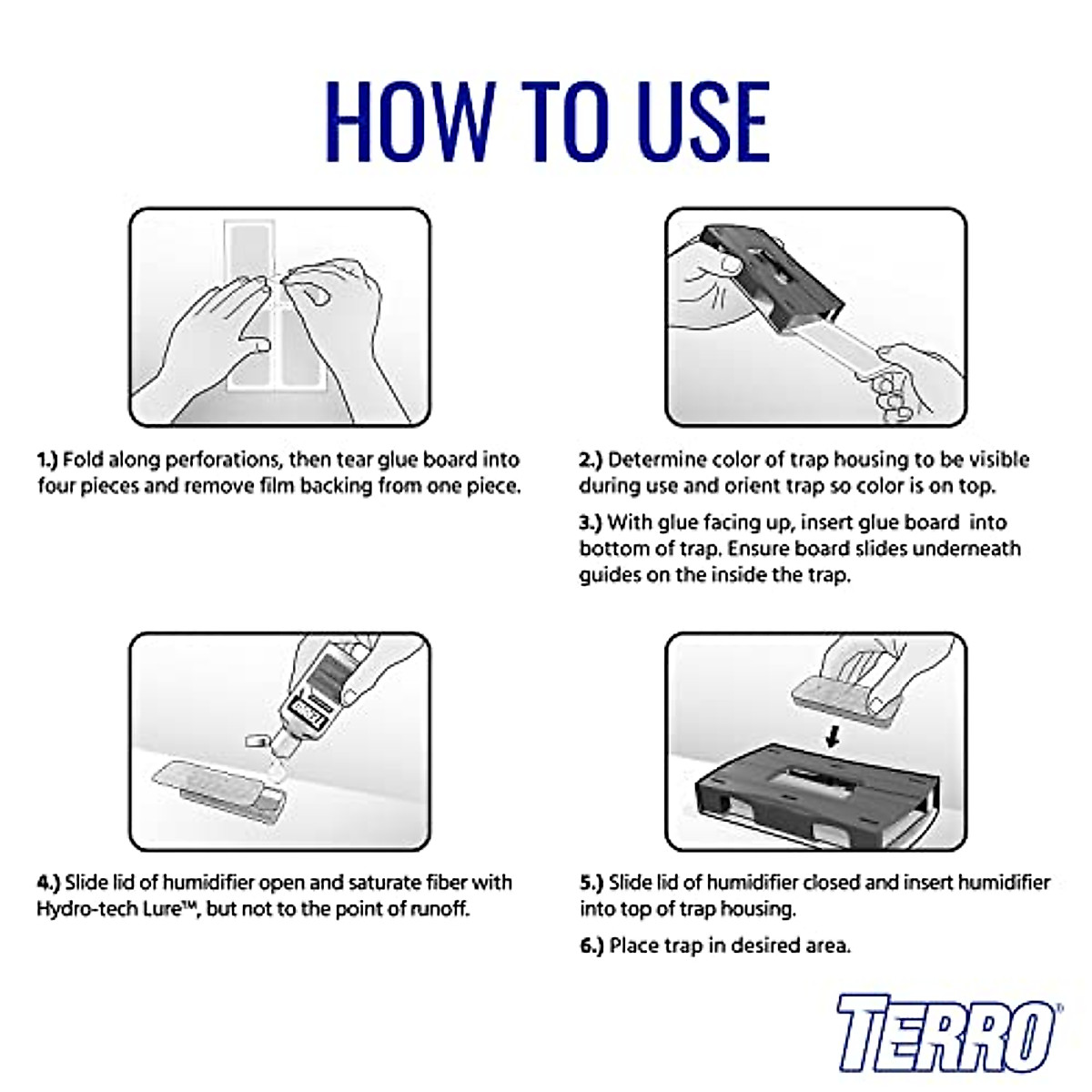 TERRO T3220 Refillable Spider & Insect Trap Attracts Pests with Hydro-tech Lure – Includes 2 Traps & 8 Glue Boards , Brown