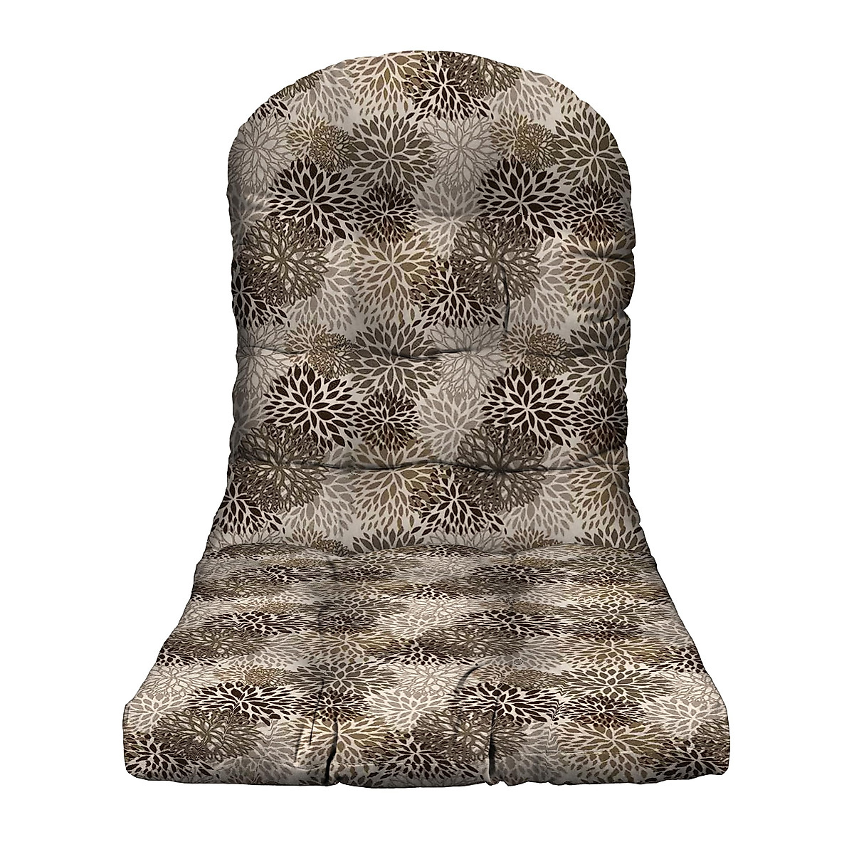 RSH Decor: Tufted Adirondack Chair Cushion | 42.5” x 21” | All-Weather Spun Fabric | Water and Fade-Resistant | Outdoor Cushion for Patio Furniture | Blooms Matte Black