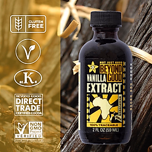 Beyond Good Pure Vanilla Extract | Madagascar Vanilla Extract | Made from All Natural Bourbon Vanilla Beans | For Baking, Desserts, Home Cooking and Chefs (2 fl oz)