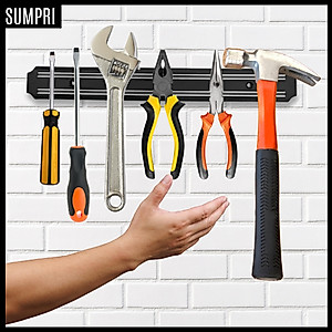 Magnetic Knife Strip for Wall - Extra-Strong Magnet Knife Holder Strip (15 Inch X Set Of 3) - Securely Holds Your Biggest Kitchen Knives - Space-Saving Magnetic Knife Holder For Wall -By SUMPRI