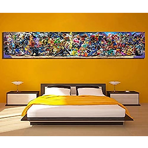 HNTHBZ Fashion Canvas Oli Painting Newest Super Smash Bros Ultimate Update Video Game Poster Cartoon Pictures Artwork Wall Art For Home Decor Paintings