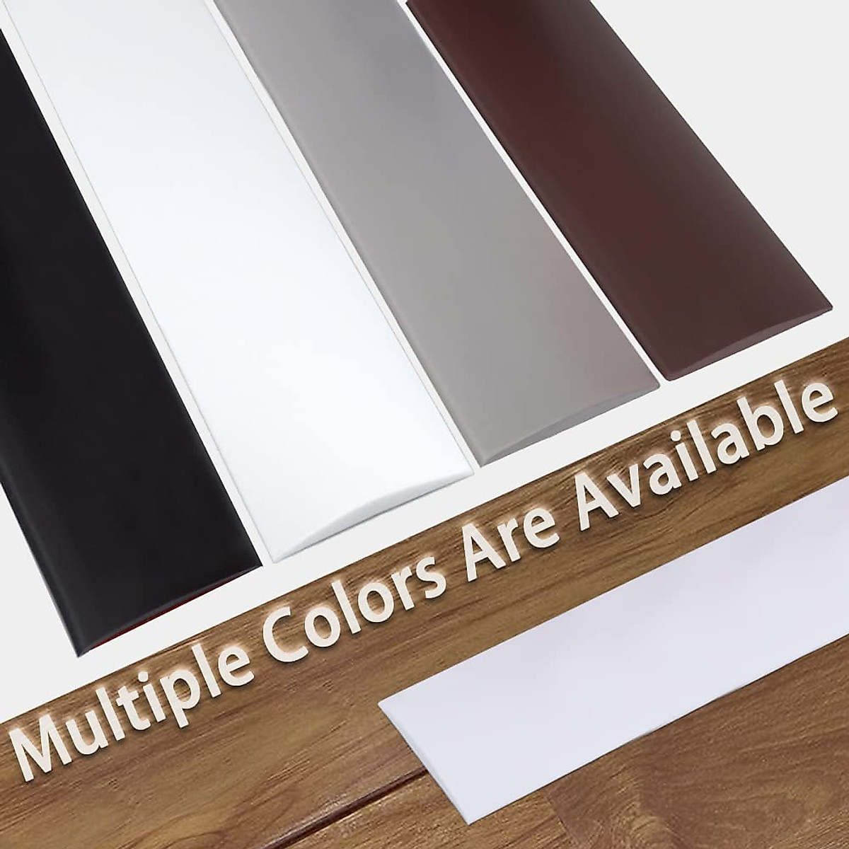 Floor Transition Strip 2" Self Adhesive Flat Vinyl Flooring Transitions Strip with Strong Backing (5cm, 20FT, Black)