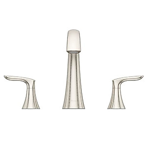 Pfister Weller Roman Tub Trim, Valve Not Included, 2-Handle, 3-Hole Install, Brushed Nickel Finish, RT65WRK