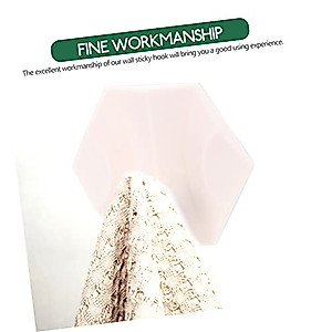 VICASKY 4pcs Duty Purse Door Sticky Bags Hexagon Free Towel Color Holder Heavy Hook Bathroom Office Adhesive Self Mixed Kitchen Hangers Bag Coat Home Hanger Shaped Punch Household
