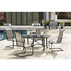 Cosco Outdoor Dining Chairs, SmartConnect, 2-Pack, Charcoal Gray with Light Gray Cushions