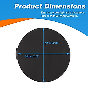 Front Bumper Tow Hook Cover Towing Eye Cap Fit for Mazda CX-5 2013 2014 2015 2016 KD4550A12BB KD45-50-A12-BB (Unpainted, left driver side) Xinpinsai