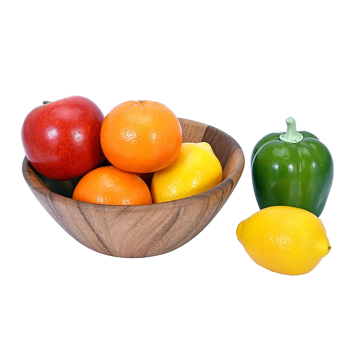 AeraVida Exotic Nature Handmade Large 8-inches Rain Tree Wooden Bowl | Large Wooden Salad Bowl | Handmade Wood Bowls | Handmade Wooden Bowl | Brown Wooden Bowl