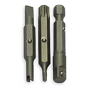 3 Piece Screwdriver Bit Set, 1/4"