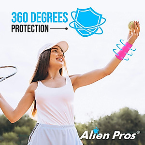 ALIEN PROS Performance Wrist Bands for Working Out 3 Pairs - The Wrist sweatbands That fit Right and Absorb Your Sweat Instantly - All Around Wrist Protection Sweat Bands Wristbands Pack of 3 Pairs
