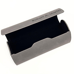 Personalized Glasses Case Eyeglasses Holder (Black with Silver)