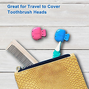 Mspan Electric Toothbrush Cover Cap: Brush Head Protector Cute Plastic Clip Pod - 6 Packs