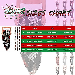 Black 2023 Friday Deals,Christmas Print Womens Sweatpants with Pockets Xmas Print Drawstring Workout Active Joggers Christmas Tree Print Plus Size Running Sweatpants Black XL