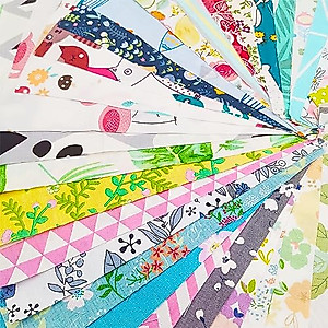 ZGXY Fabric, 50 pcs/lot Top Cotton 8" x 8" (20cm x 20cm) Squares Patchwork, Precut Multi-Color and Different Pattern for Sewing Quilting Crafting, Home Party Craft Fabric DIY Sewing Mask