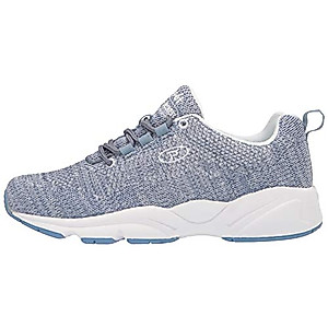 Propét Womens Stability Fly Sneaker, Denim/White, 13 X-Wide US