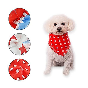 YAODHAOD Dog Bandanas 3PCS，Washable Color Printing Cotton Gauze Dog Saliva Towel，Pet Square Scarf ，Dog Scarfs for Small Medium Large Dogs and Cats