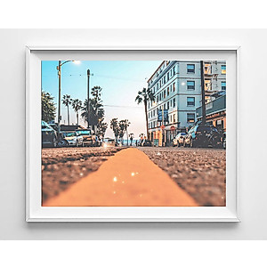 Venice Beach Photography Photographic Prints, Set of 4, Unframed, Lifeguard Stand, Downtown, Aerial Art Decor Poster Sign, 8x10