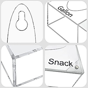 BTYEEUYI Ziplock Bag Storage Organizer For Kitchen Drawer, Super Clear Baggie Organizer, Sandwich Bag Organizer Acrylic Food Bags Dispenser, Easy to Refill And Take out, Fits Ziplock Bag, Hefty