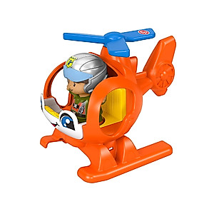Fisher-Price Little People Helicopter, Toy Vehicle and Figure Set for Toddlers and Preschool Kids Ages 1-5 Years