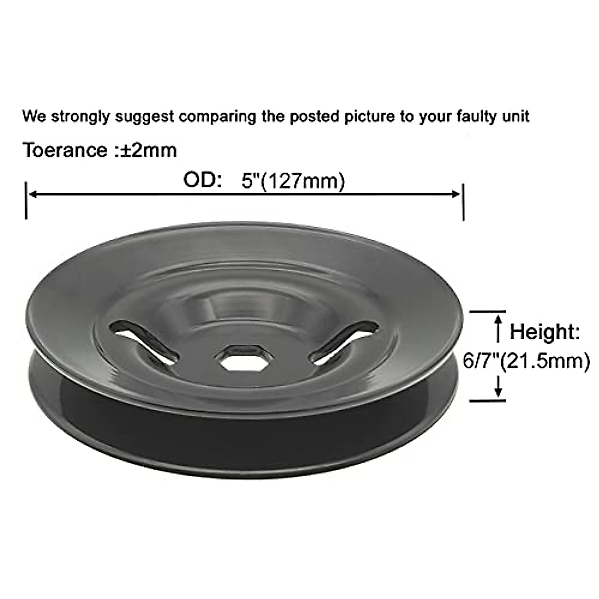 q&p Spindle Pulley Replaces M155979 OD: 5" (127mm)