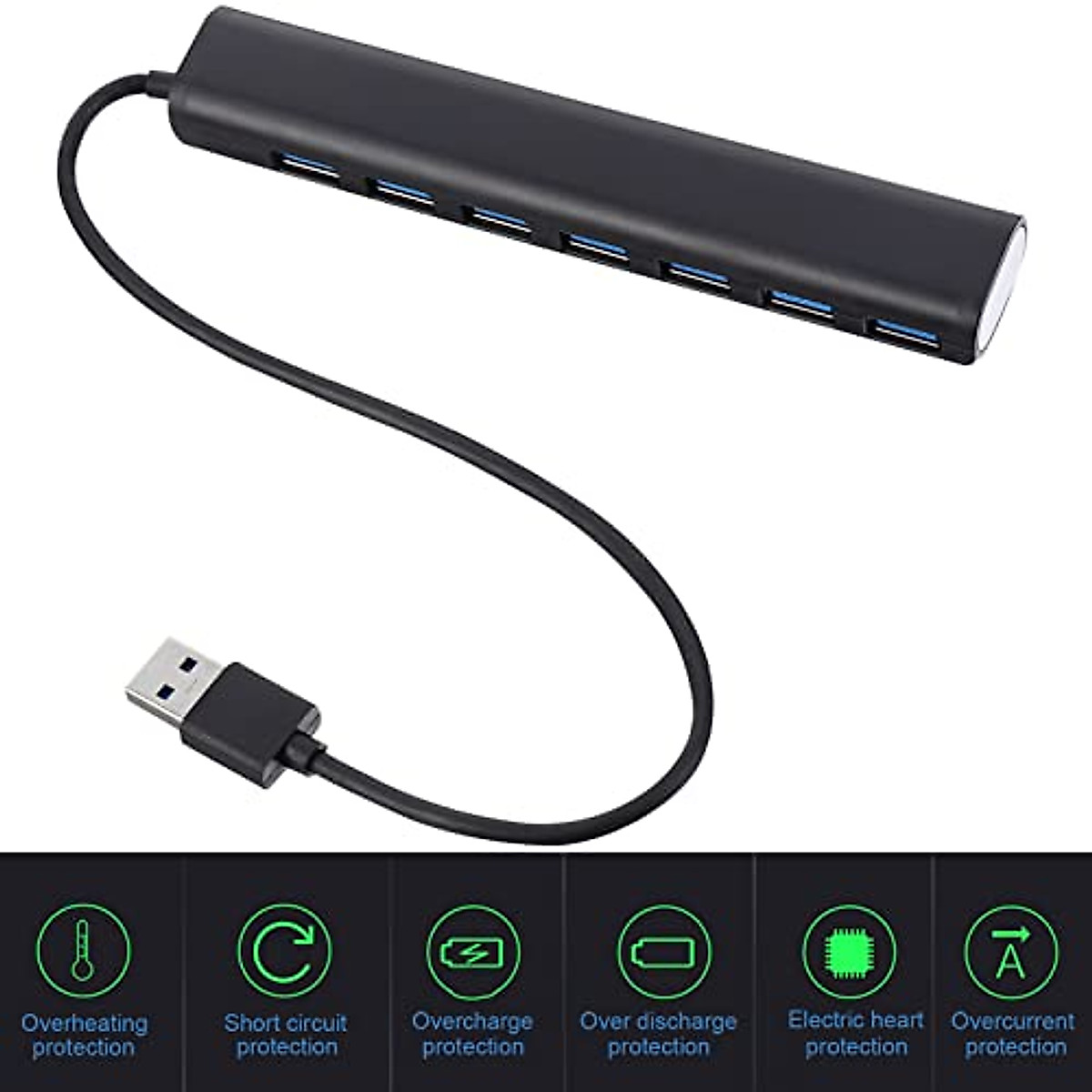 2sets Computer Portable Type- c Multi- Port Black Computers- in- for Converter Accessories Holder Data with Transfer Dock USB Adapter Laptops Cable Expansion Dongle. Tablets Hub in