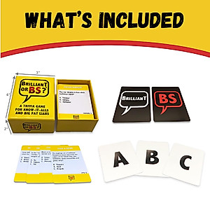 Brilliant or BS? - A Trivia Game for Know-it-Alls and Big Fat Liars - Fun Bluffing Trivia Game for Friends & Family