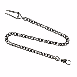 Gotham Men's Gunmetal Railroad Polished Finish Covered Quartz Pocket Watch # GWC15044BBK