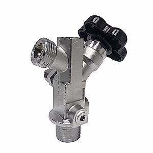 HIGH FLOW Nitrous Oxide Bottle Valve for 10 lb, 15 lb, 20 lb Nitrous Racing Cylinders with CGA 660 large orifice ANGLED outlet and Pressure Ports and NHRA Racer Safety Device