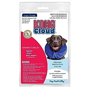 KONG - Cloud Collar - Inflatable Collar - For Injuries, Rashes and Post Surgery Recovery - For Large Dogs