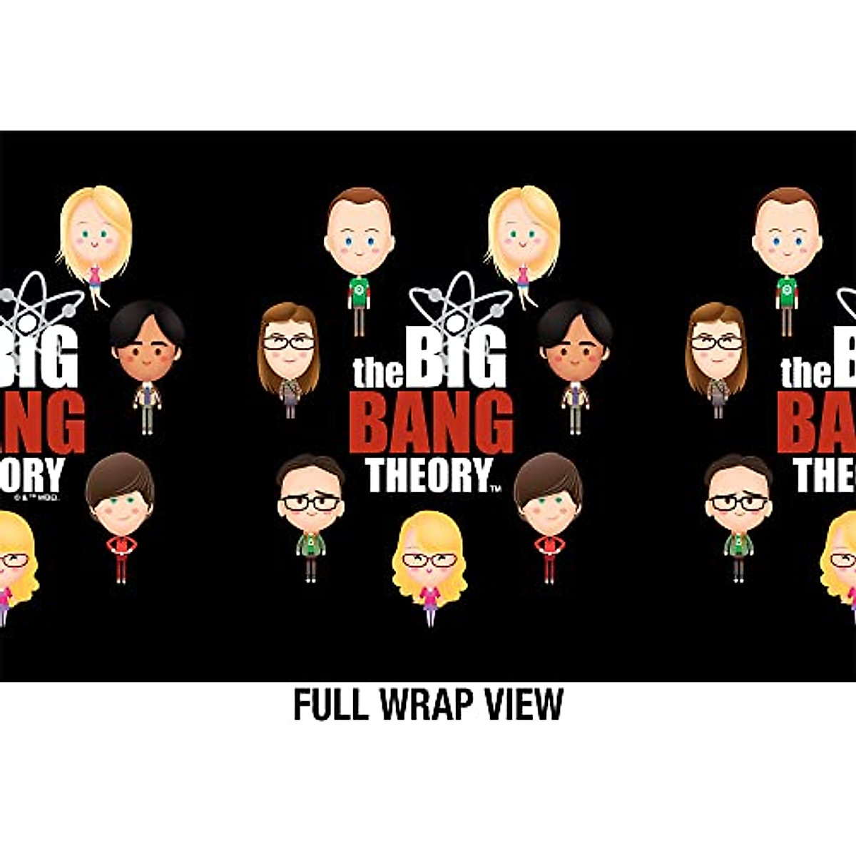 Big Bang Theory OFFICIAL Emojis 18 oz Insulated Water Bottle, Leak Resistant, Vacuum Insulated Stainless Steel with 2-in-1 Loop Cap