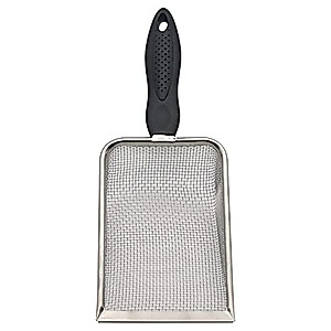 MODUODUO Reptile Sand Shovel Stainless Steel Fine Mesh Sand Substrate Scoop for Litter Cleaner Scooper for Sand Bedding