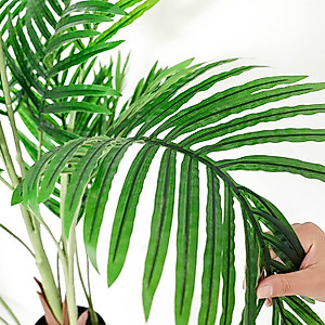 JUSTOYOU 2 Pack Artificial Palm Tree Plant, 5FT Large Fake Silk Tree with Pot for Indoor and Outdoor Home Office Garden Modern Decoration Gift (2 Pack)