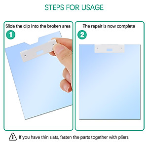 20Pcs Vertical Blind Repair Vane Savers Metal Vertical Blind Repair Clip Blind Repair Tabs for Vertical Window Blinds Replacement Slats