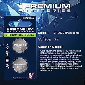 Premium CR2032 Battery Lithium 3V Coin Cell - Japanese Engineered High Capacity Batteries 24 Pack