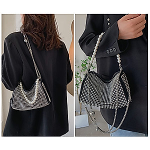 YP Crossbody Bags for Women Small Handbags Ladies Satchel Purse with Wide Strap (F-Black2)