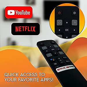 RC802V FMR1 Original Voice Remote for TCL Android TV 40S330 32S330 43S434 50S434 55S434 65S434 75S434 32S6500A 65P8S 65P8 55P8S 55P8 55EP680 50P8S 50P8 40A325 49S6800 32S6510S 32A325 (YouTube)