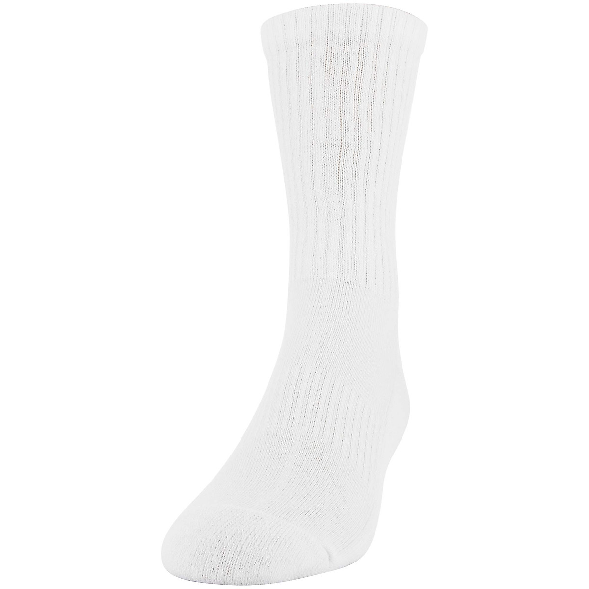 Gildan Men's Active Cotton Crew Socks, 10-Pairs, White, Shoe Size: 6-12