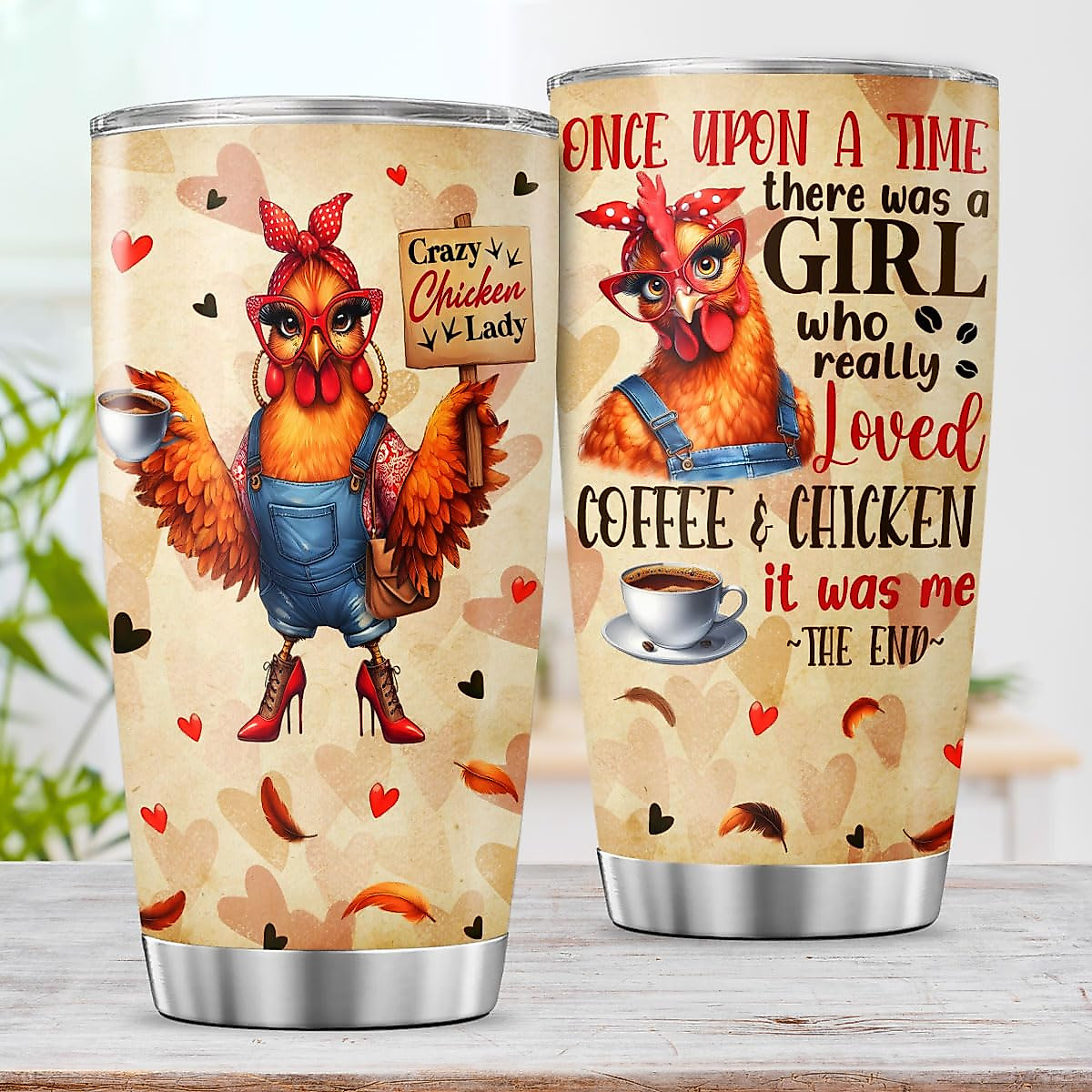 HUBUPU Chicken Gifts, Breed Lovers Spring Swig For, Tumbler 20 Oz With Lid And Straw, Crazy Chicken Lady Coffee Lover, Coffee Travel Coffee Mug Cup Girl Stainless Steel Coffee Straw Lid