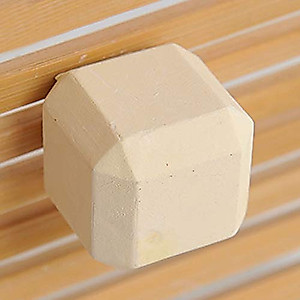 lEIsr00y Hamster Rabbit Chew Stone, Pet Hamster Rat Rabbit Grinding Mineral Stone Chew Non-Toxic Calcium Cube Toy - L