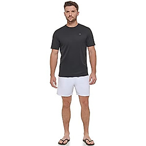 Calvin Klein Men's Standard Light Weight Quick Dry Short Sleeve 40+ UPF Protection, Black, X-Large